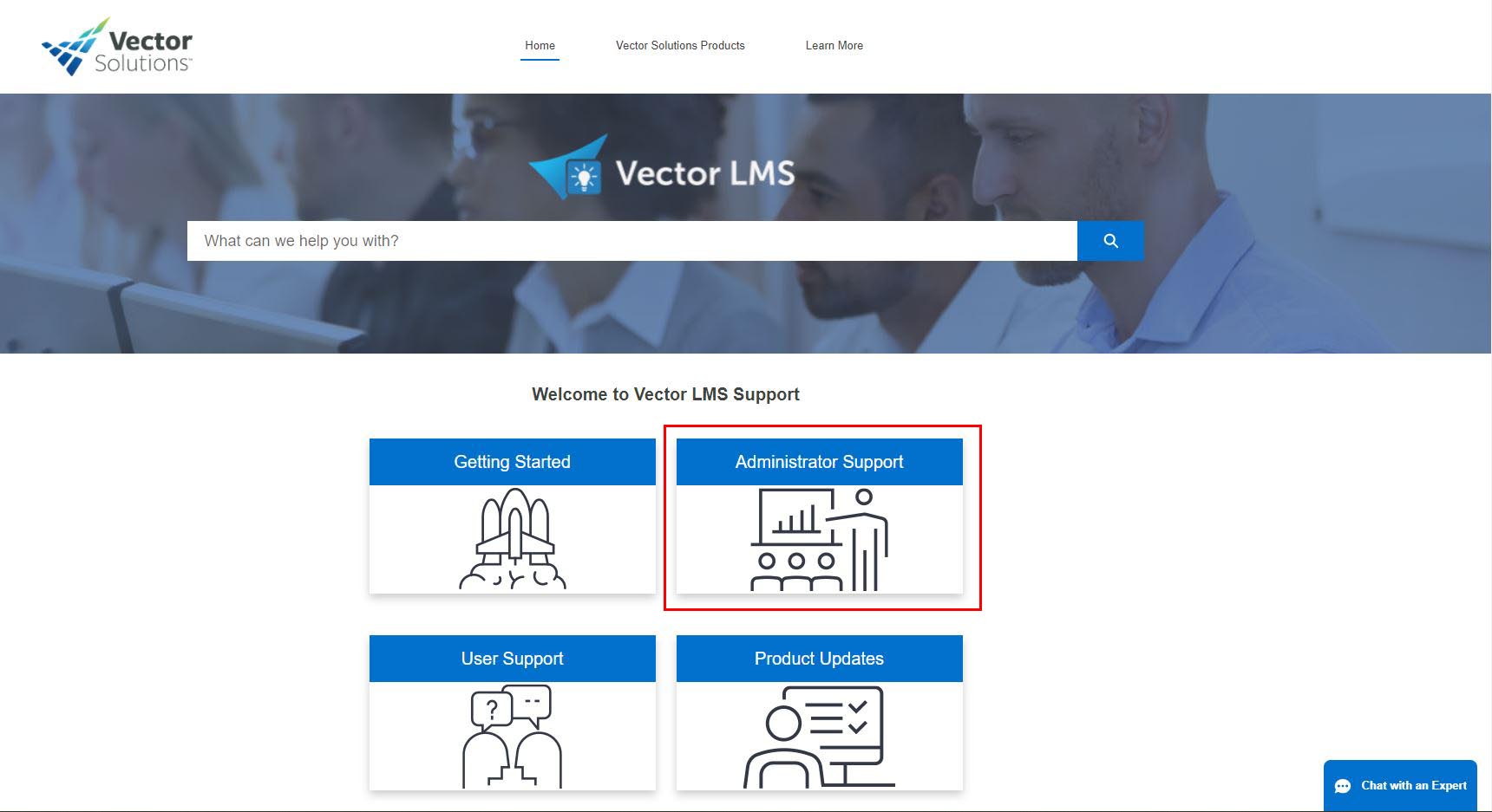 How to Use Vector Solutions Support